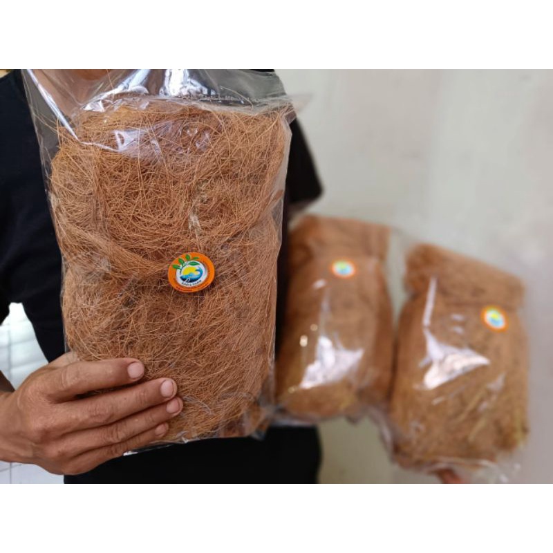 Jual Serat Serabut Kelapa Panjang dan Bersih 200gram. Cocofiber serat ...