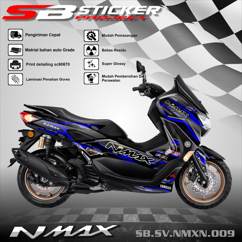Jual STRIPING NMAX NEW 2021 - STRIPING VARIASI HOLOGRAM CRHOM VINIL UV ...