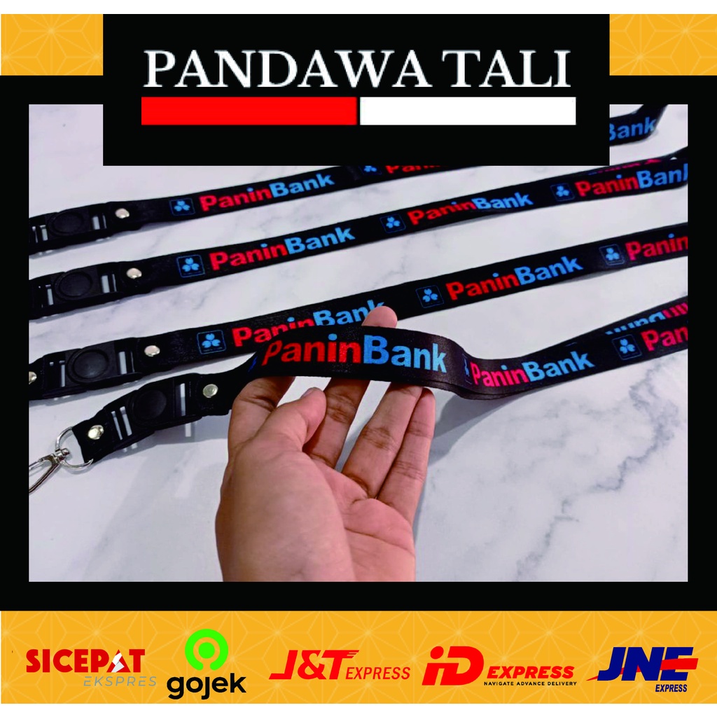 Jual Lanyard Bank Panin Hitam / Lanyard Printing Custom Pandawa Tali ...