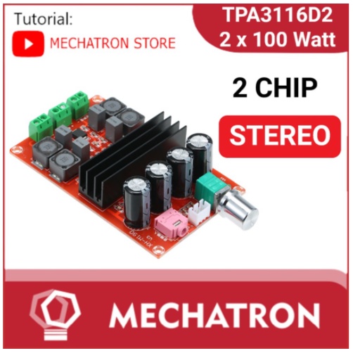 Jual TPA3116D2 2x100 Watt Stereo 2 Chip Original Real Power Amplifier ...