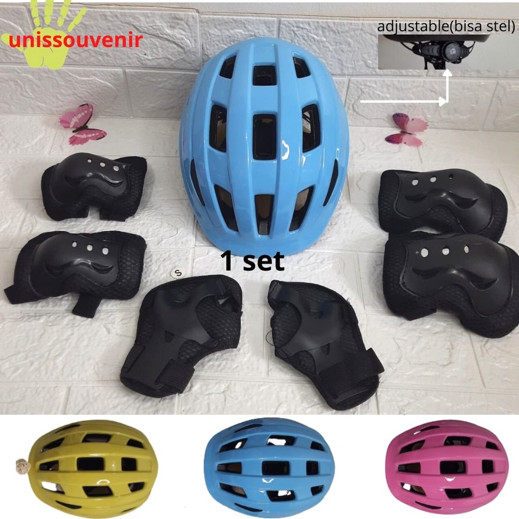 Jual Helm sepeda anak / Helm sepatu roda anak Polos Warna dan Variant ...