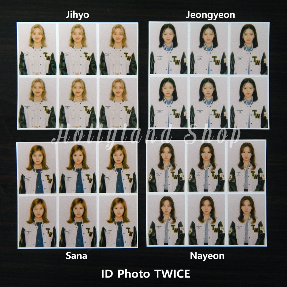 Jual ID Photo Pass foto TWICE Member (5 lembar) Unofficial | Shopee ...