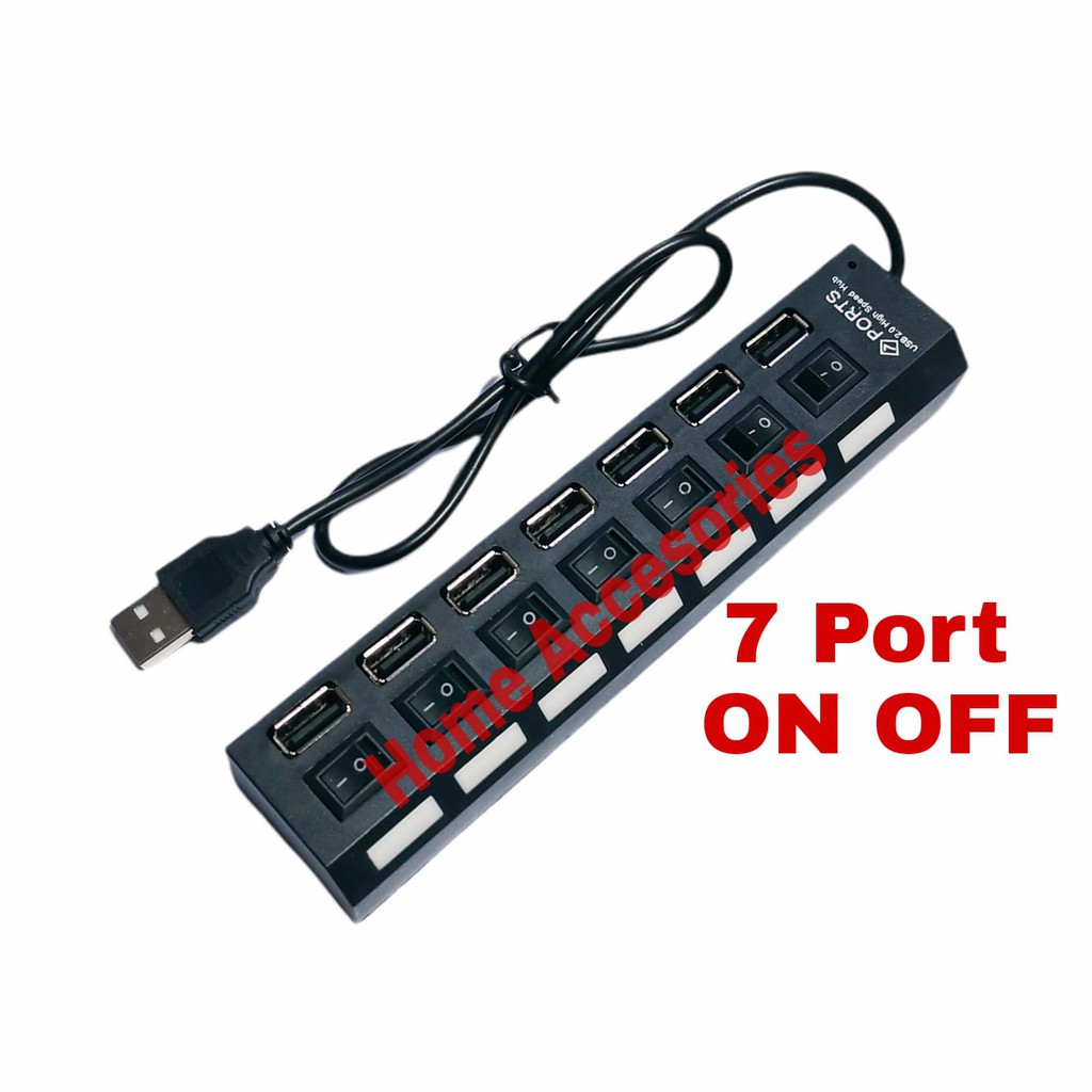 Jual USB HUB 7port 7 PORT- HIGH SPEED usb hub on off 7 port usb 2.0 for ...