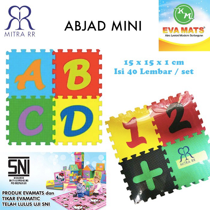 Jual Karpet Puzzle Alas Lantai Evamat /Evamats ANGKA ABJAD MINI ...