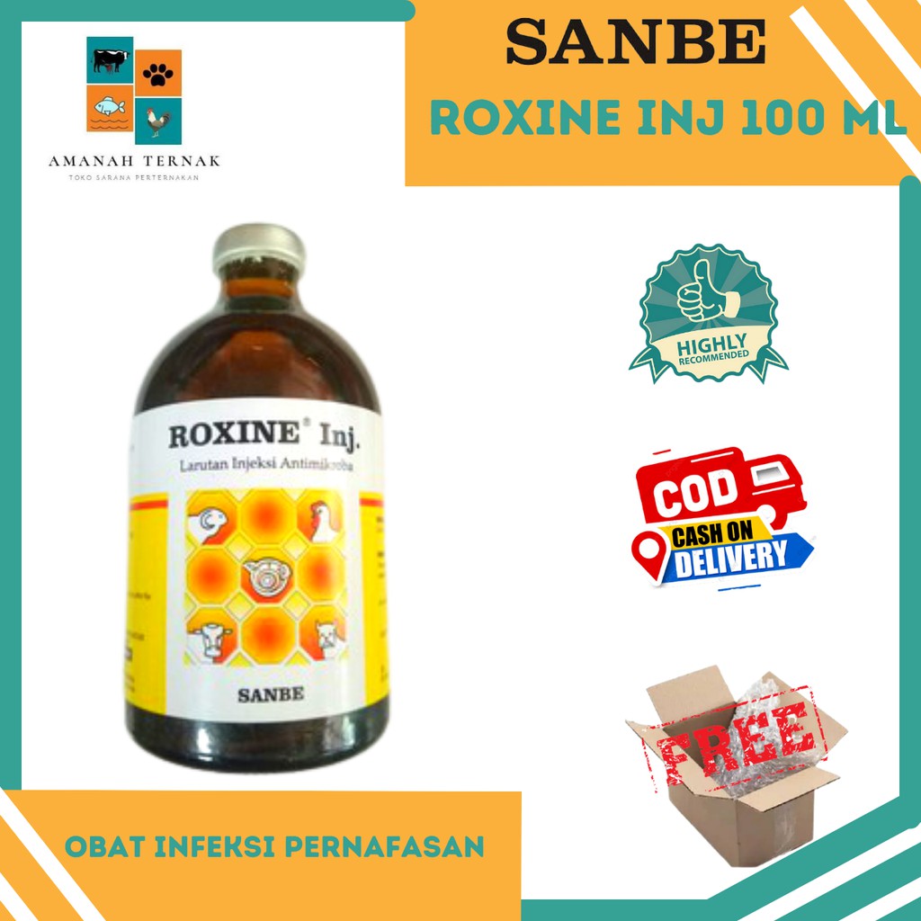 Jual ROXINE Inj Sanbe 100ml - larutan injeksi antimikroba Obat Infeksi ...