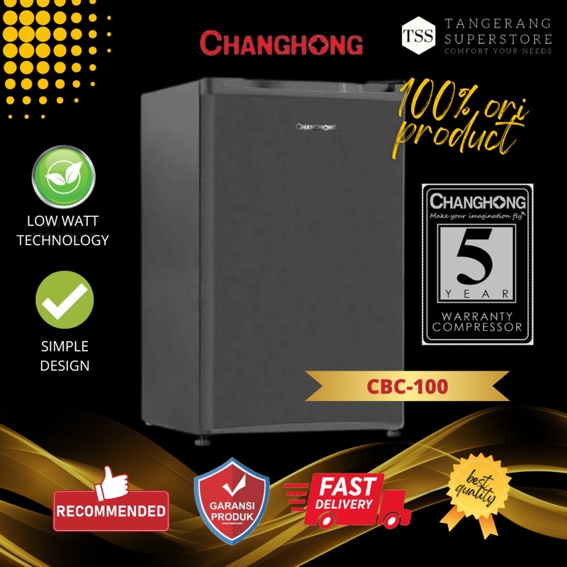 Jual KULKAS 1 PINTU CHANGHONG CBC-100 CBC100 SUPER LOW WATT SUPER FAST ...