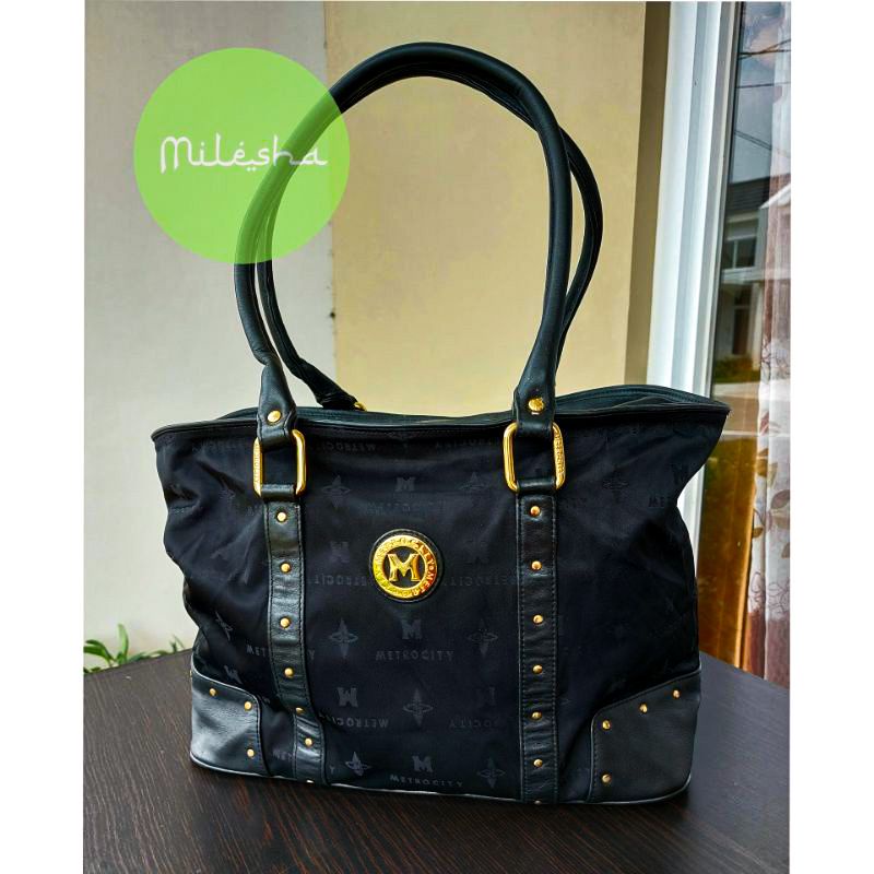 Jual (Preloved) METRO CITY Tote Bag | Shopee Indonesia