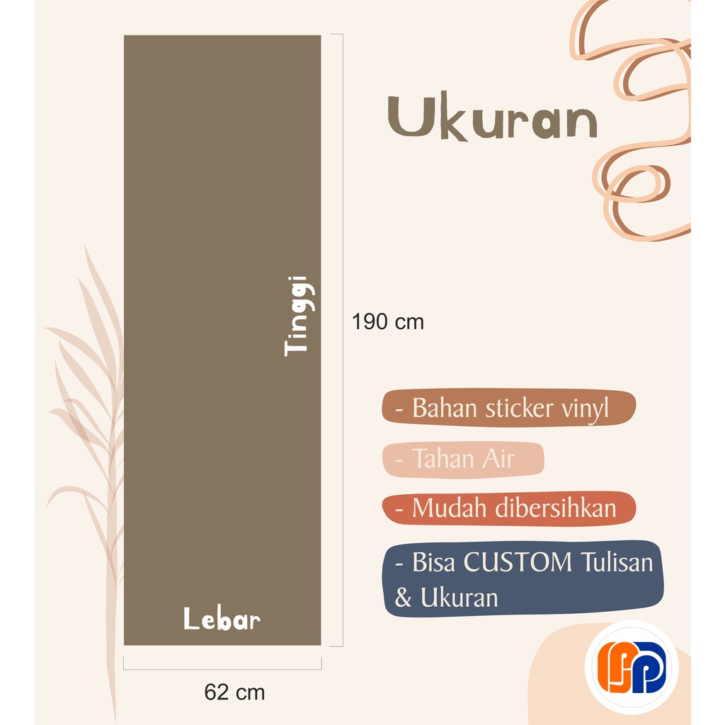 Jual (AES) STIKER PINTU HIASAN DEKORASI RUMAH AESTHETIC SERIES TAHAN ...