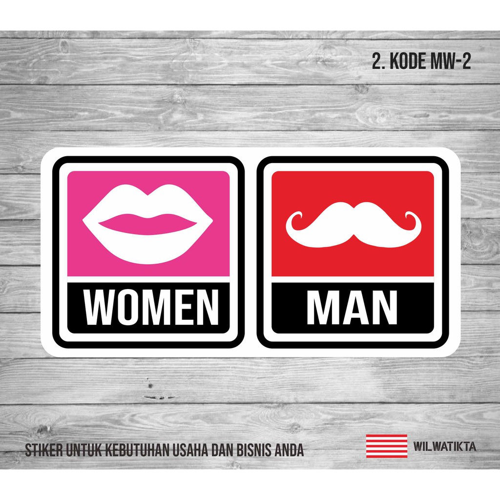 Jual Sticker Safety Warning Women & Man Untuk Pintu Toilet ( Min 2 Pc ...