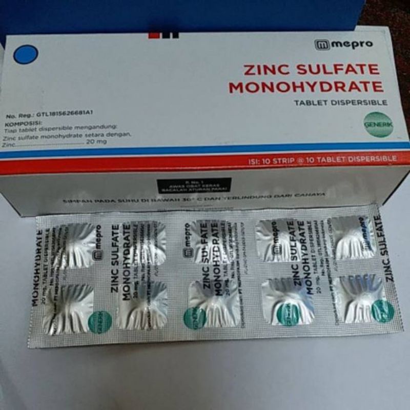 Jual tablet zinc sulfate 20mg HARGA PERSTRIP | Shopee Indonesia