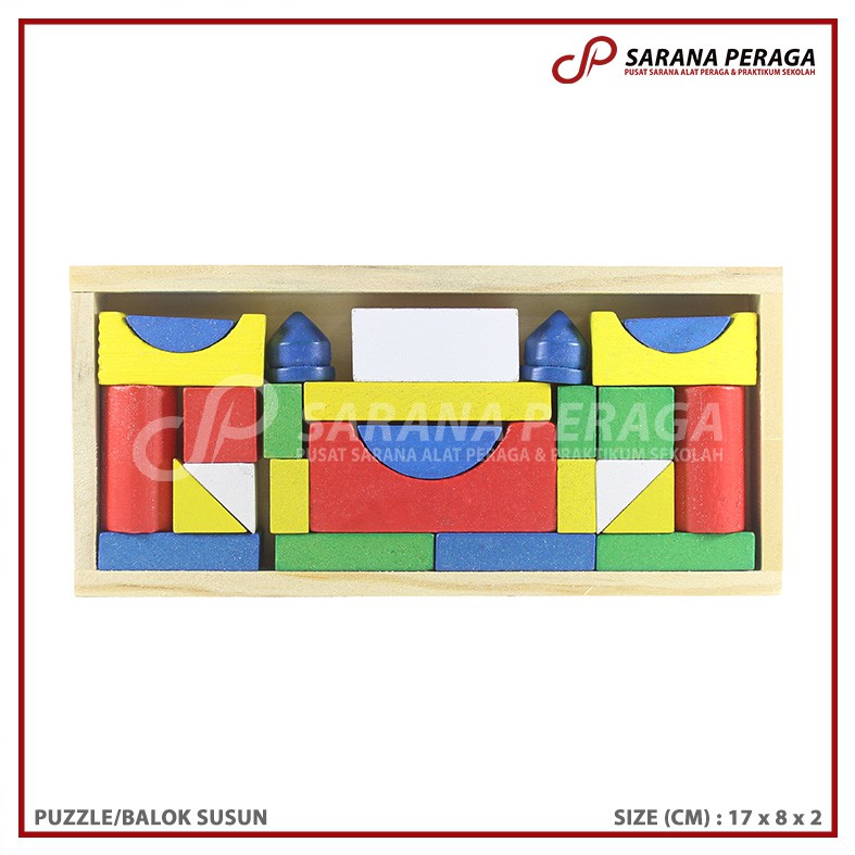 Jual SaranaPeraga - Puzzle Balok Susun Warna Kecil / Lilong Toys ...