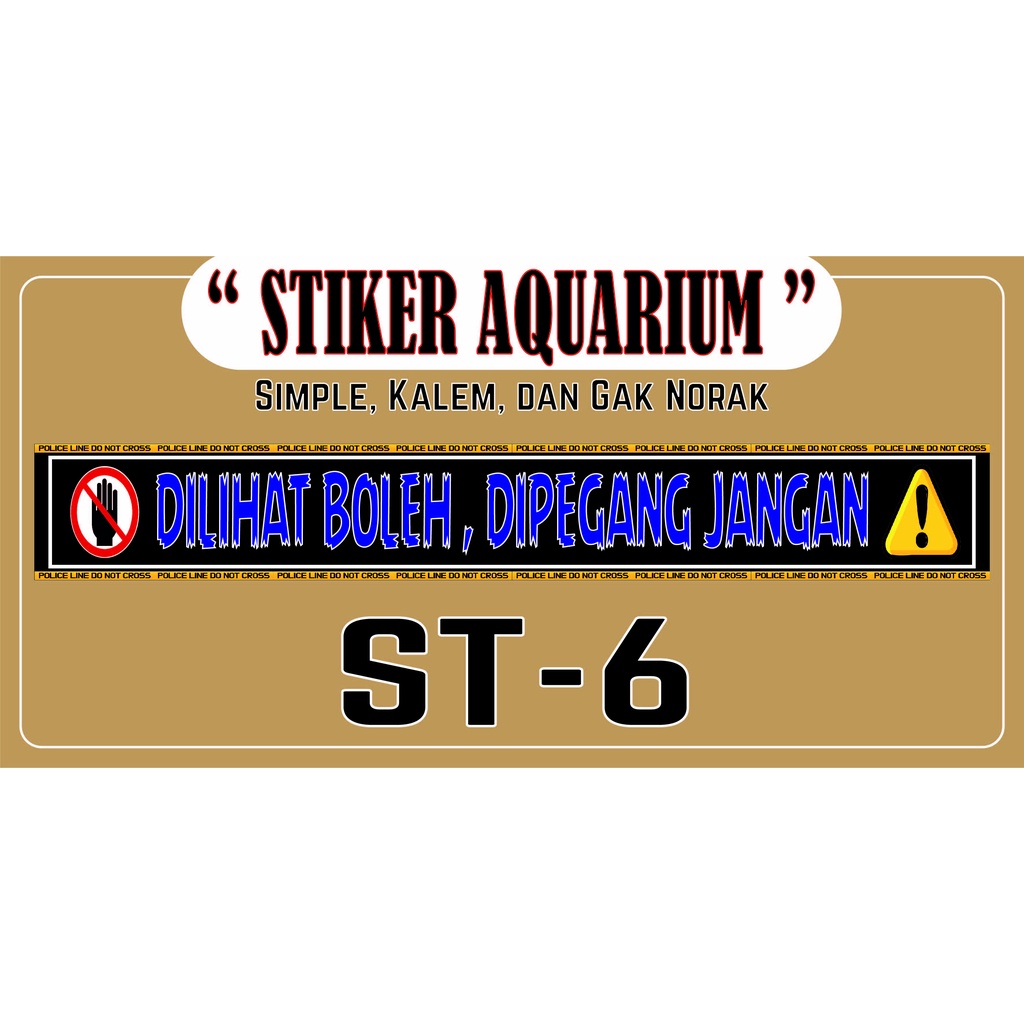 Jual Stiker Aquarium Sticker Aquarium Awas Ikan Chana Predator / Awas ...