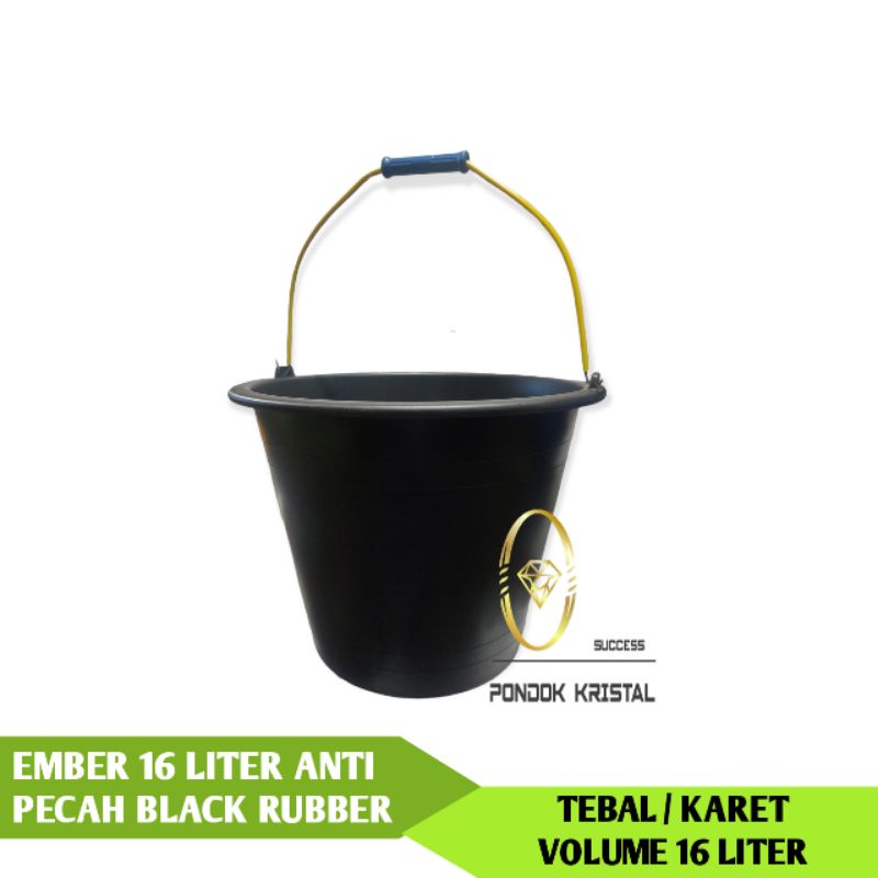 Jual EMBER ANTI PECAH 16,18,22,26L HITAM / Ember Cor / Ember Pel ...