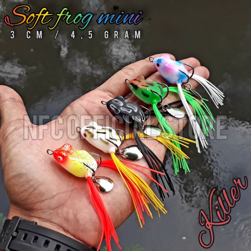Jual Soft frog mini 3 cm / 4,5 gram dengan ekor dan blade KILLER ...