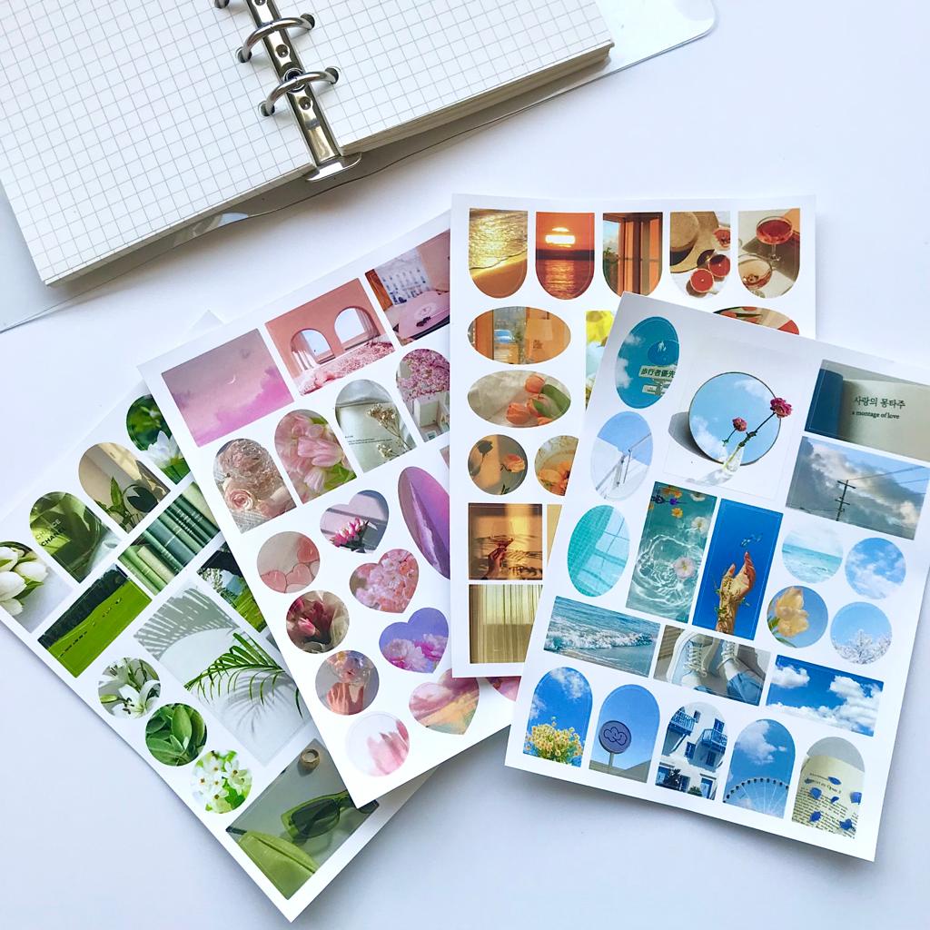 Jual Sticker journal aesthetic/ stiker mood warna warni untuk dekorasi ...