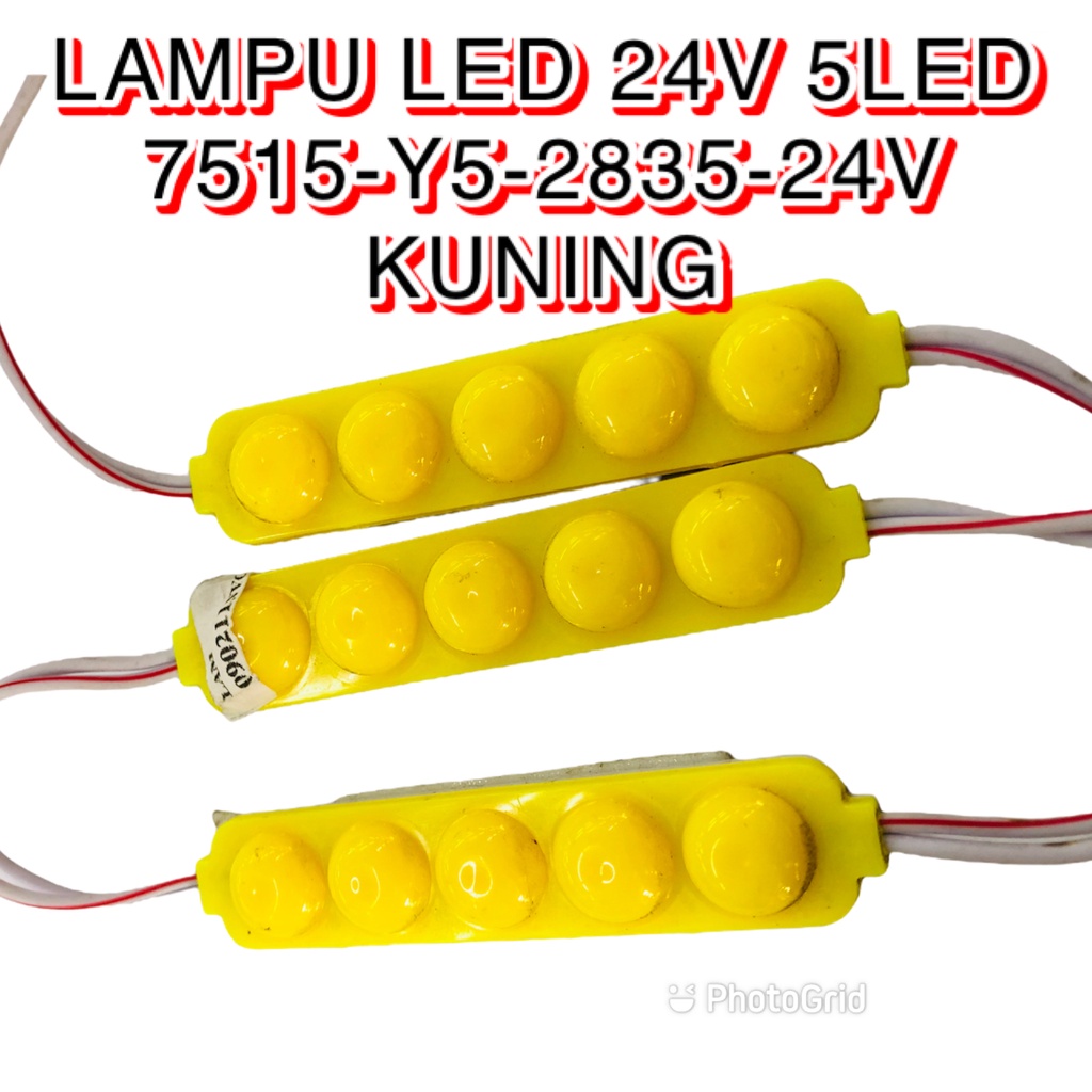 Jual LAMPU LED 24V 5LED 7515-Y5-2835-24V KUNING (5 PCS) | Shopee Indonesia