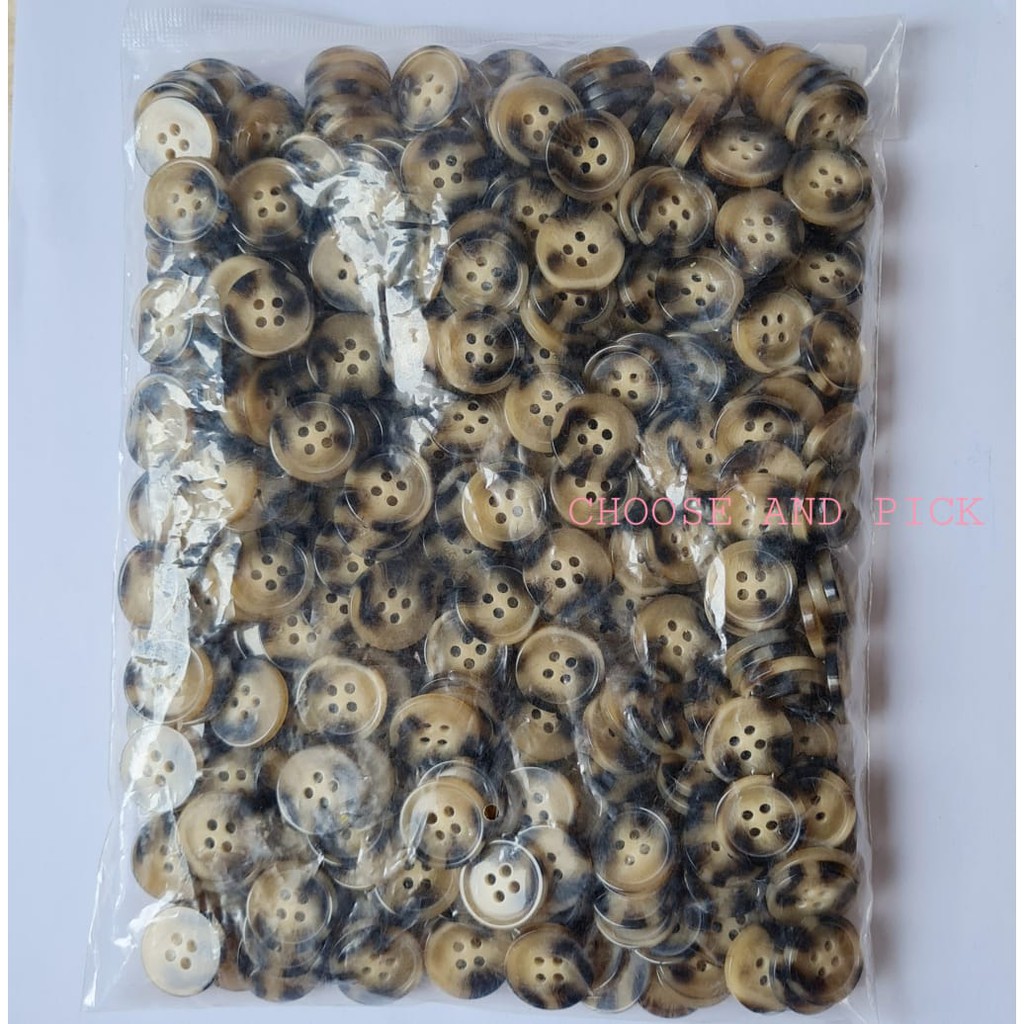 Jual Kancing Belang Coklat / Kancing Zebra / Kancing Belang / Kancing ...