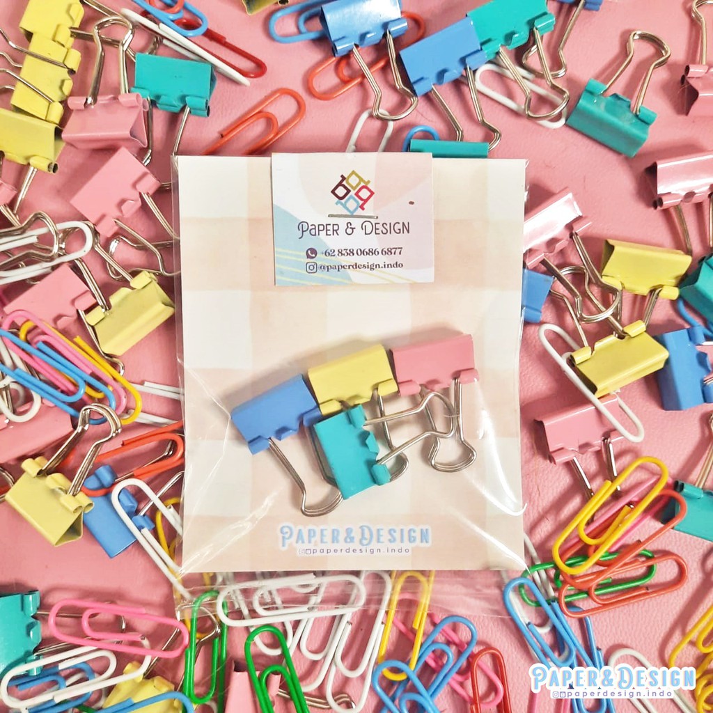 Jual Binder Clip Pastel 4 Warna 15 mm | Shopee Indonesia