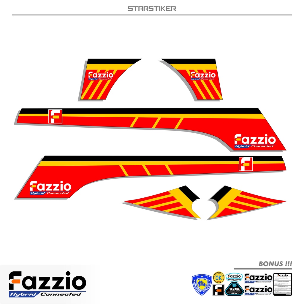 Jual YFSSS12 STRIPING FAZZIO / STICKER / STIKER / YAMAHA FAZZIO ...