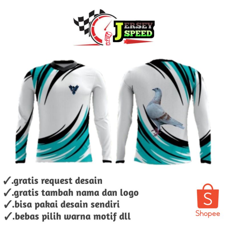 Jual Jersey merpati tinggi bebas request desain full printing | Shopee ...
