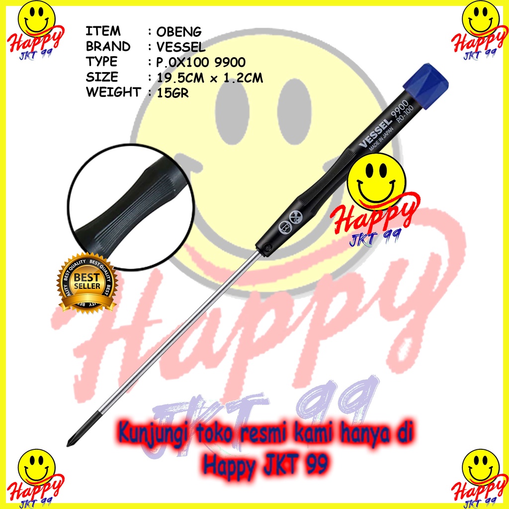 Jual OBENG VESSEL 9900 + OBENG LAPTOP HANDPHONE HP ANDROID ORIGINAL ...