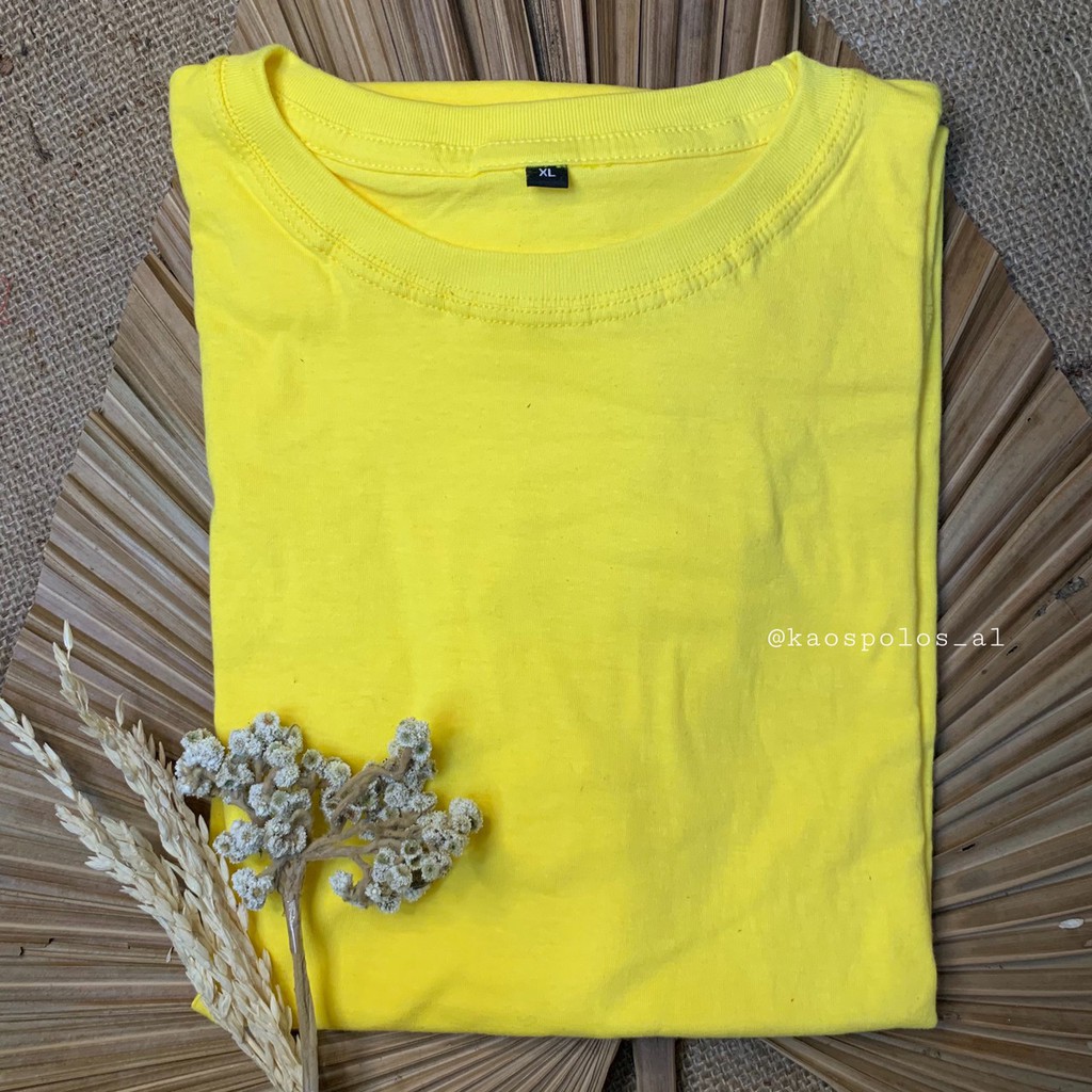 Jual TERMURAH!!! Kaos Polos Cotton Combed 30s || Kuning Mustard, Kuning ...