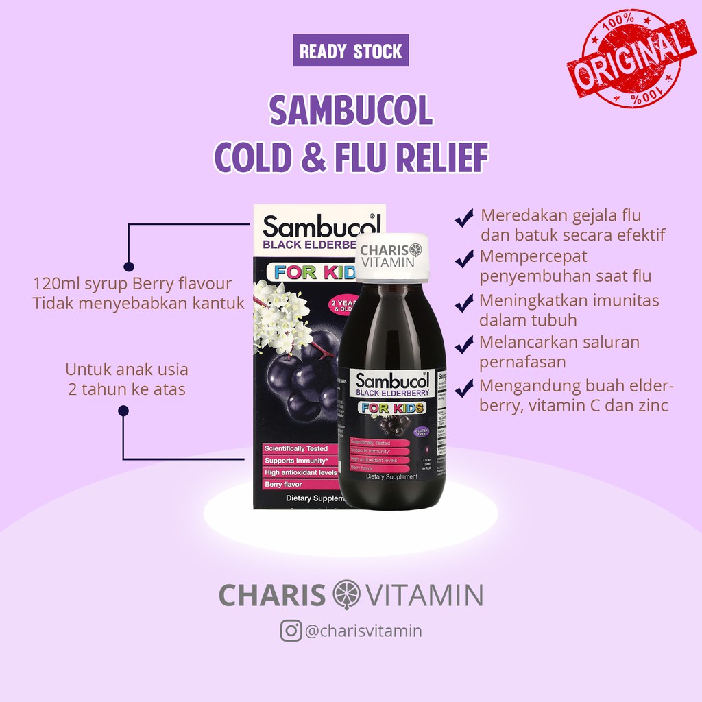 Jual Sambucol Syrup for Kids Obat Batuk dan Flu Anak | Shopee Indonesia