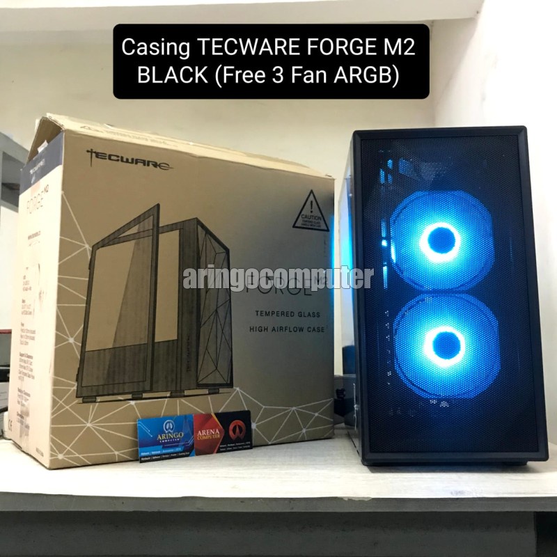 Jual Casing TECWARE FORGE M2 BLACK (Free 3 Fan ARGB) | Shopee Indonesia