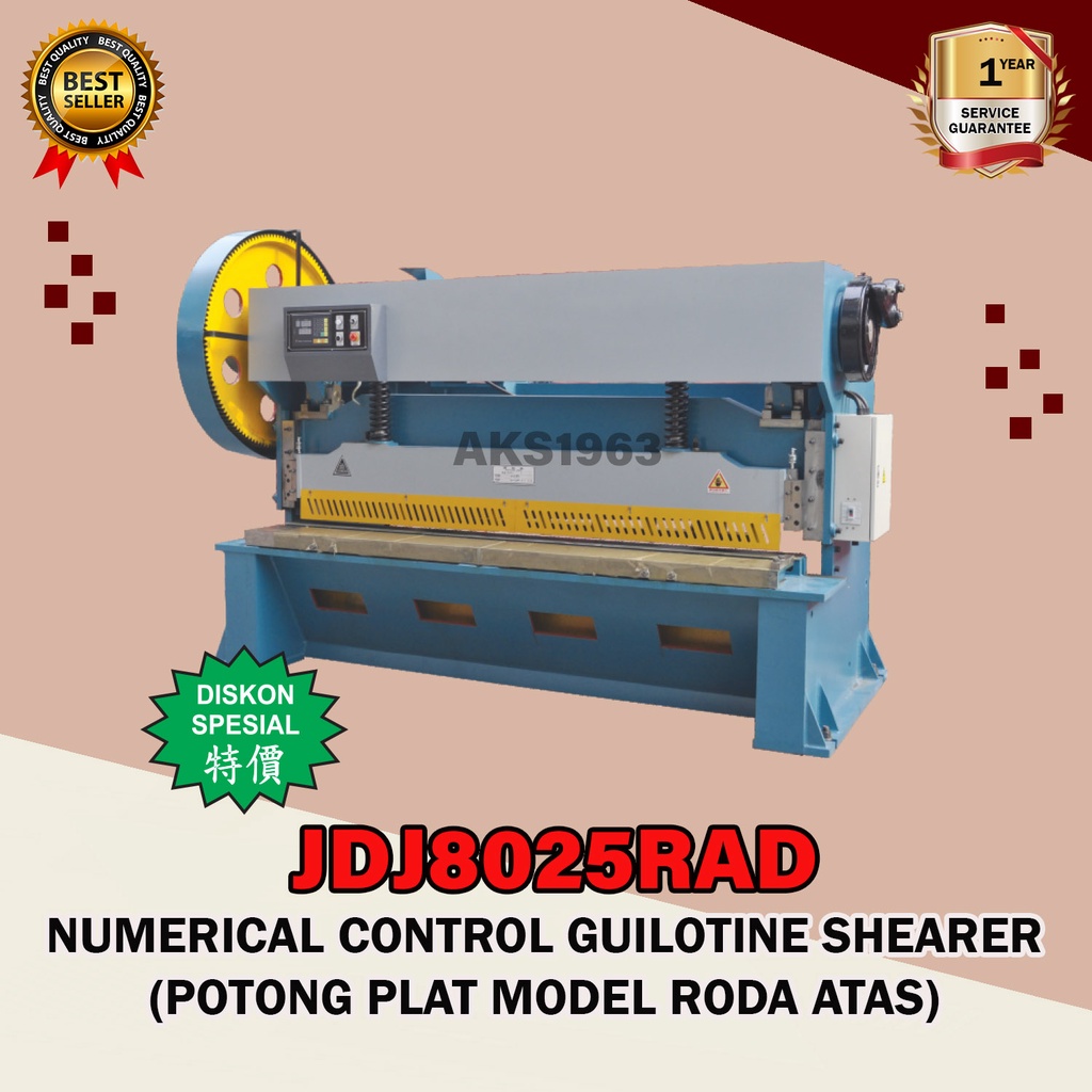 Jual Mesin Potong Plat Besi 8x2500 mm Roda Atas Shearing Machine ...