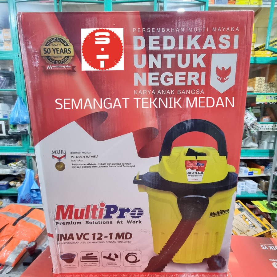 Jual INA VC 12-1 MD MESIN VACUUM CLEANER DEBU 12 LITER MULTIPRO INA VC12-1 | Shopee Indonesia