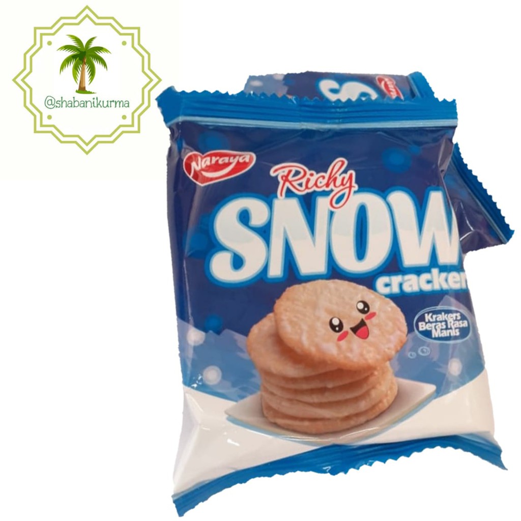 Jual Eceran Naraya Richy Rice Crackers Snow Rasa Manis / Cracker Manis ...