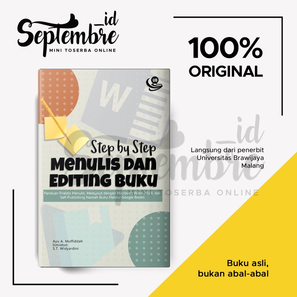 Jual Buku ORIGINAL Step by Step Menulis dan Editing Buku - Panduan ...