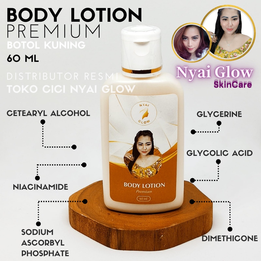 Jual Body Lotion PREMIUM Botol Kuning Nyai Glow SkinCare (60ml ...