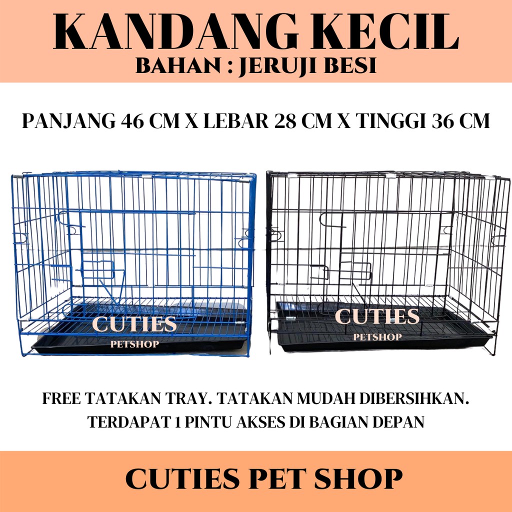 Jual KANDANG ANJING UKURAN KECIL MURAH/ KANDANG KUCING / KANDANG BESI ...