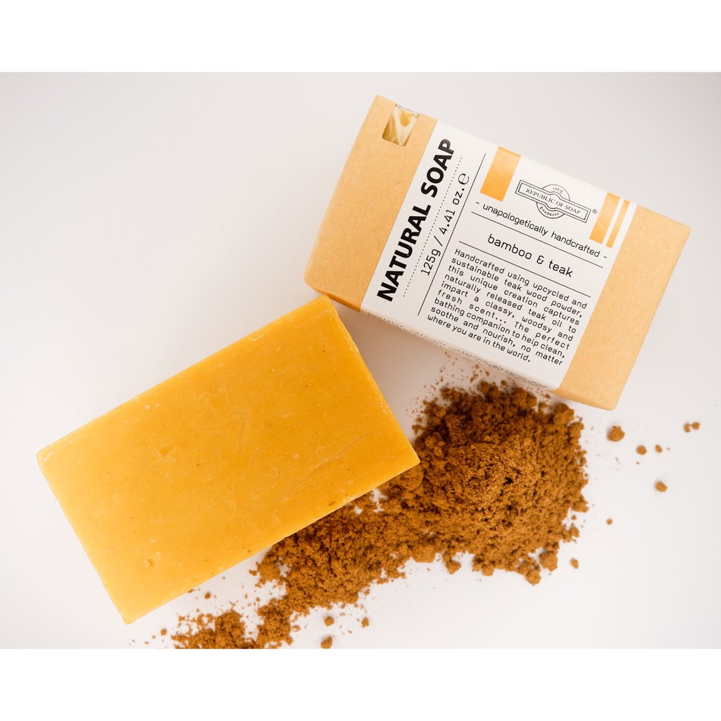 Jual Natural Soap Bar - Bamboo & Teak 125gr - Republic Of Soap | Shopee ...