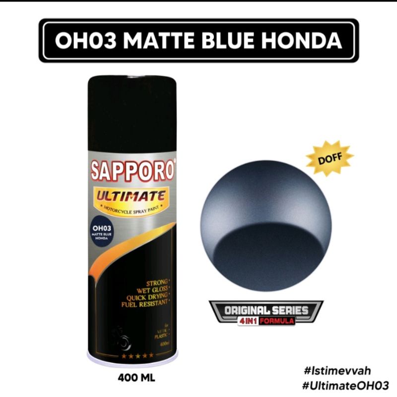 Jual Sapporo Ultimate OH03 Matte Blue Honda Original Honda Blue Doff ...