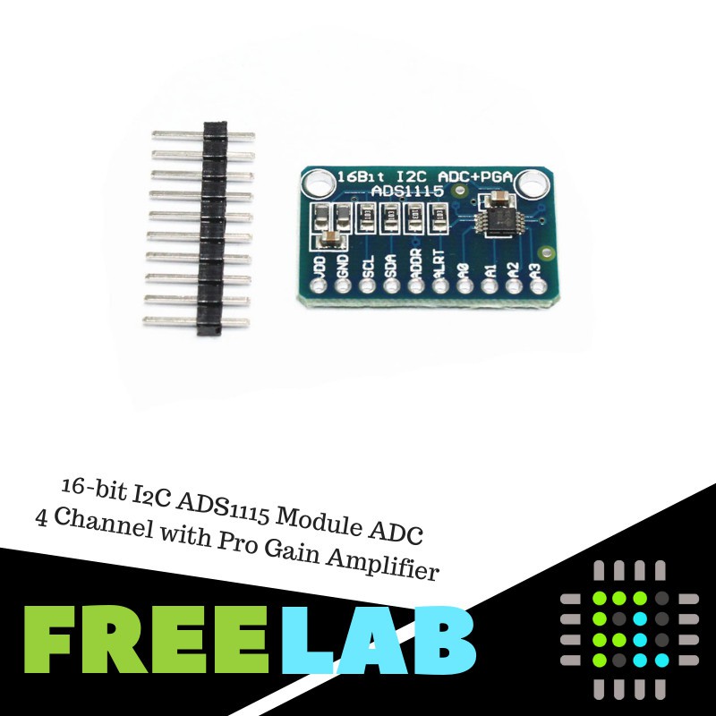 Jual 16-bit I2C ADS1115 Module ADC 16 bit 4 Channel with Pro Gain ...