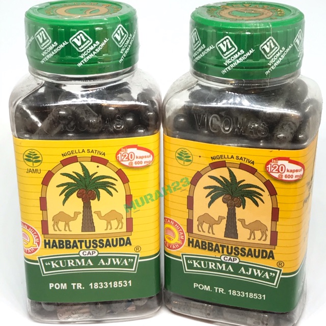 Jual Habatusauda Cap Kurma Ajwa/Habatuasauda Kurma Ajwa Isi 120 Kapsul ...