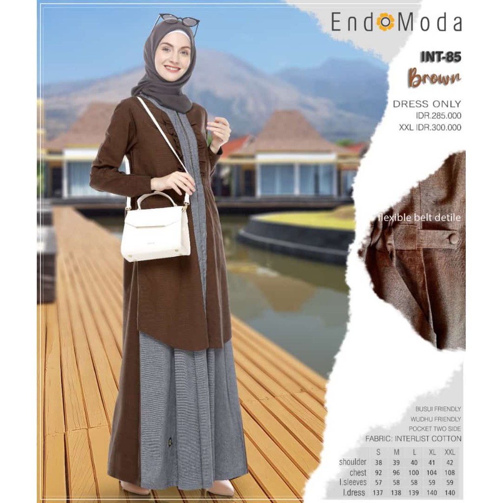 Jual GAMIS ENDOMODA INT-85 ( MUSTARD, BROWN ) | Shopee Indonesia