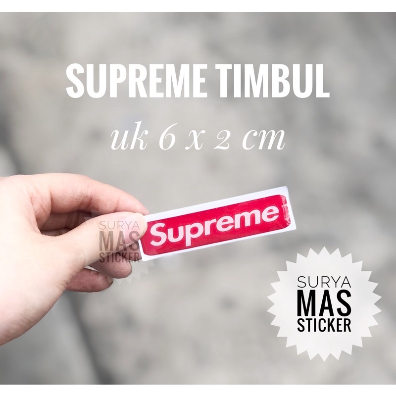 Jual stiker logo supreme timbul sticker esp filter box | Shopee Indonesia