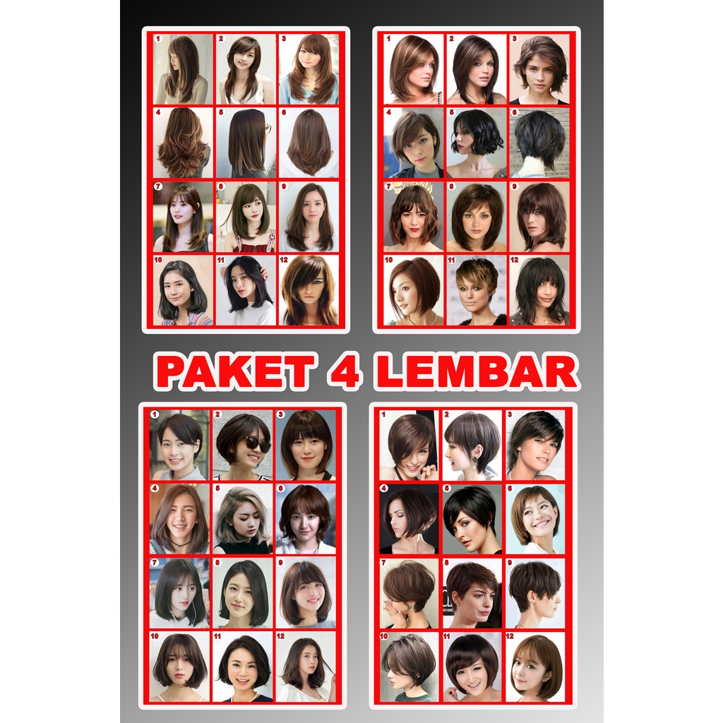 Jual Poster Barbershop / Poster Pangkas Rambut / Poster Salon / Paket 4 ...
