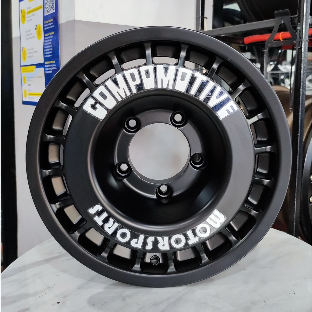 Jual Velg Compomotive Rally Ring 15 Satin Black Cocok untuk Mobil ...
