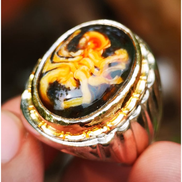 Jual Natural Batu Akik Pancawarna Garut Motif Laba-Laba Kristal ...