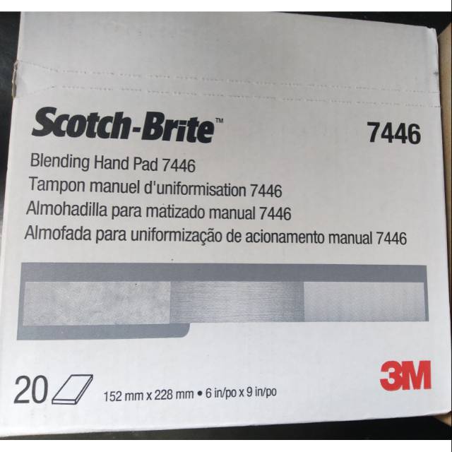 Jual Amplas Sabut 3M Scotch Brite 7446 grey | Shopee Indonesia