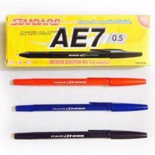 Jual PULPEN STANDARD AE7 / PEN BOLPOIN STANDART AE-7 (12 PCS) | Shopee Indonesia