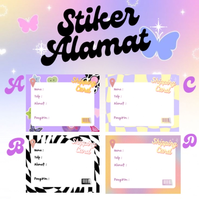 Jual STIKER ALAMAT / LABEL PENGIRIMAN / SHIPPING LABEL (min. 50 PCS ...