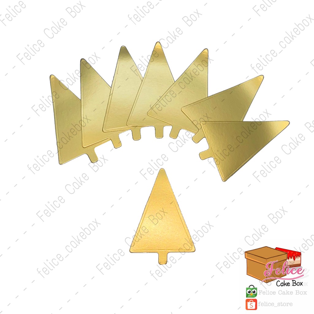 Jual TATAKAN EMAS SEGITIGA CHEESE CAKE 8X11 CM isi 25 pcs / ALAS SLICE ...
