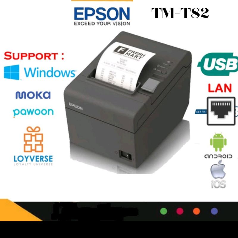 Jual Printer Kasir POS Thermal Epson Tm-t82 Lan - Printer Kasir ...