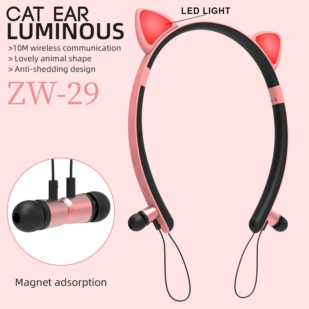Jual Headphone/Headset/earphone Bando Bluetooth 5.0 Wireless Mini Cat ...