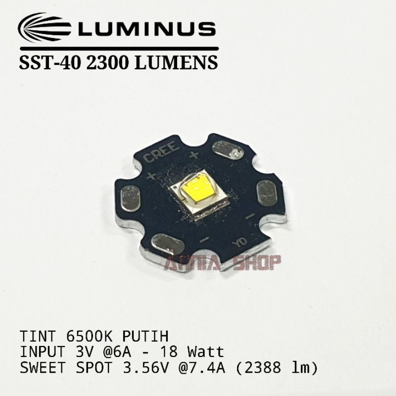 Jual LUMINUS SST-40 SST40 SENTER LED EMITTER ALUMUNIUM 20MM PUTIH ...